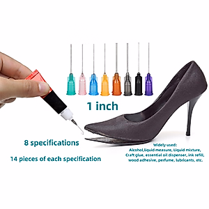 112 Pcs Glue Blunt head, Elbow and Straight Blunt Glue head, Industrial Liquid Dispenser, for Oil, Glue, Applicator and In filling (1 Inch)