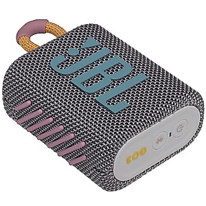 JBL GO 3 Waterproof Ultra Portable Bluetooth Speaker Bundle with gSport Deluxe Hardshell Case (Gray)