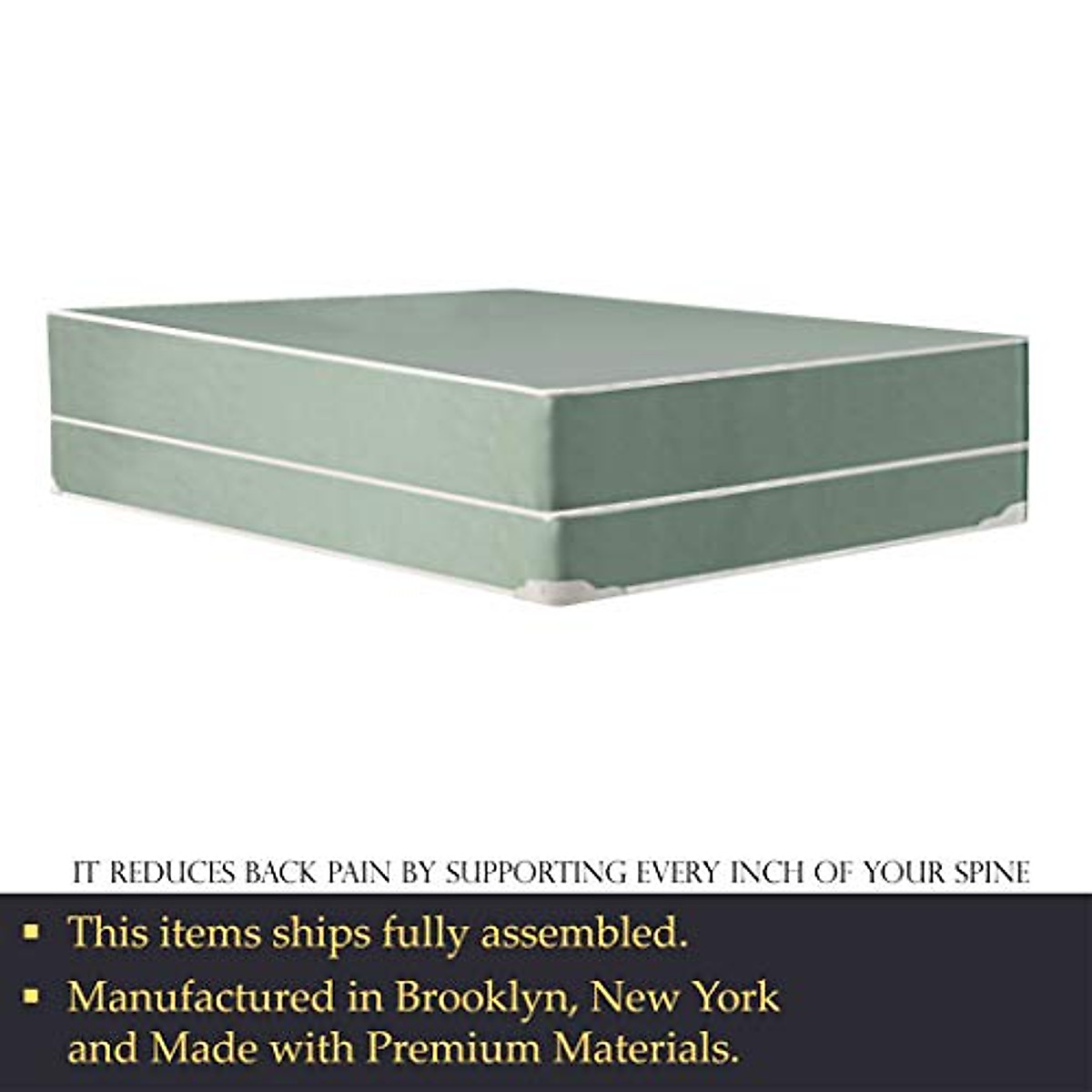 Mayton 8-Inch Firm Double sided Tight top Waterproof Vinyl Innerspring Mattress 8" Wood Box Spring/Foundation Set, With Frame, Queen