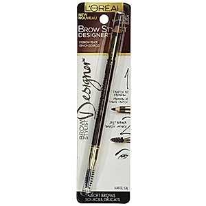 L'Oreal Paris Brow Stylist Designer Eyebrow Pencil, Dark Brunette [315] 0.045 oz