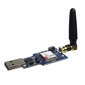 Teyleten Robot SIM800C USB GSM GPRS Wireless Module Quad-Band, 850/900/1800/1900MHz, CH340T USB Chip Support 2G 3G 4G SIM Card USB Communication SMS Data Transmission with Antenna （SIM800C is New）