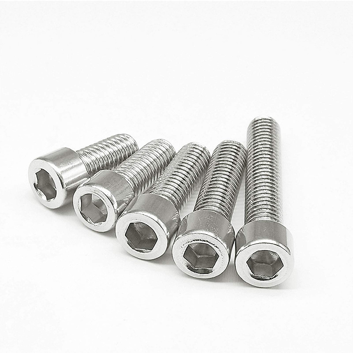 50 Pcs M4-0.7x14mm Stainless Steel Hex Socket Head Cap Screws Bolts Inner Hex Socket Bolt DIN 912