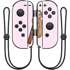 MightySkins Skin Compatible with Nintendo Joy-Con Controller - Smiley Sloth | Protective, Durable, and Unique Vinyl Decal wrap Cover | Easy to Apply, Remove, and Change Styles | Made in The USA