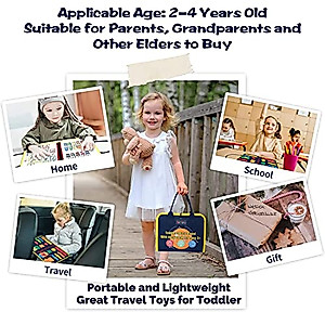 HarVow Felt Montessori Busy Books for Toddlers, Busy Boards Multiple Themes, Portable Autism Toys can Zipper Removable, Easy Reusable for Preschool Sensory Busy Activities Learning Toy