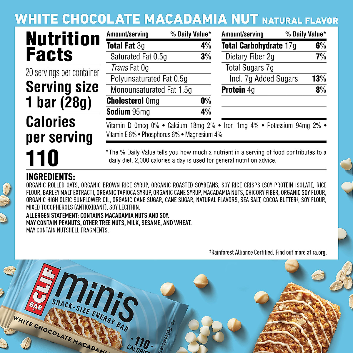 Clif Bar s + Mini Variety Pack, 1.0 Count, Plant-Based Snack Food Bars