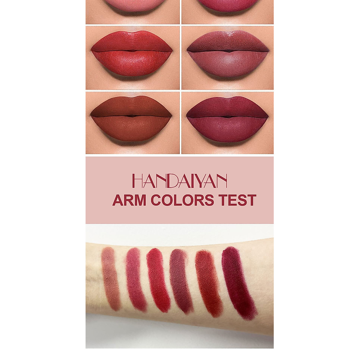 BANGFENG 6 Colors Matte Lipstick Set New Upgraded Formula Nude Moisturizer Smooth Lipstick Long Lasting Not Dry or Cracked Lipstick Makeup Gift Set
