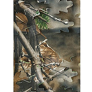 Auscamotek Ground Blind 5×10 Feet for Deer Hunting Turkey Blinds Camouflage Pattern Height Adjustable -Woodland Brown Leaf