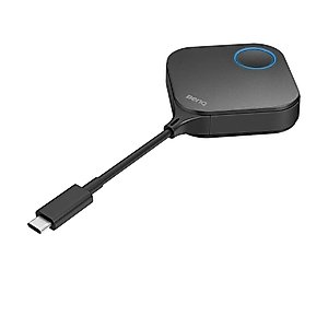 BenQ InstaShow WDC10C Wireless Presentation Screen Mirroring for Meeting Rooms, Enterprise-Grade Security encryption, Includes 2 USB-C transmitters (up to 16)& Holder, 33ft Range, 60fps, no app Needed