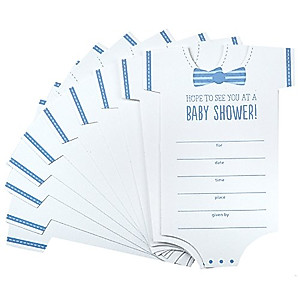 Hallmark Baby Shower Invitations, Onesie (Pack of 10 Invites and Envelopes for Baby Boy) (5INH6191)