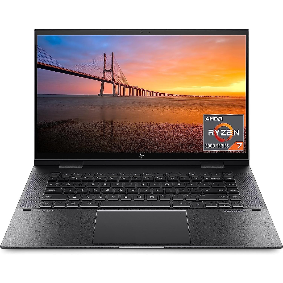 HP 2023 Newest Envy x360 Convertible 2-in-1 Laptop, 15.6" FHD Touchscreen Display, AMD Ryzen 7 5825U Processor, 16GB RAM, 1TB SSD, AMD Radeon Graphics, Fingerprint Reader, Windows 11 Home, Black
