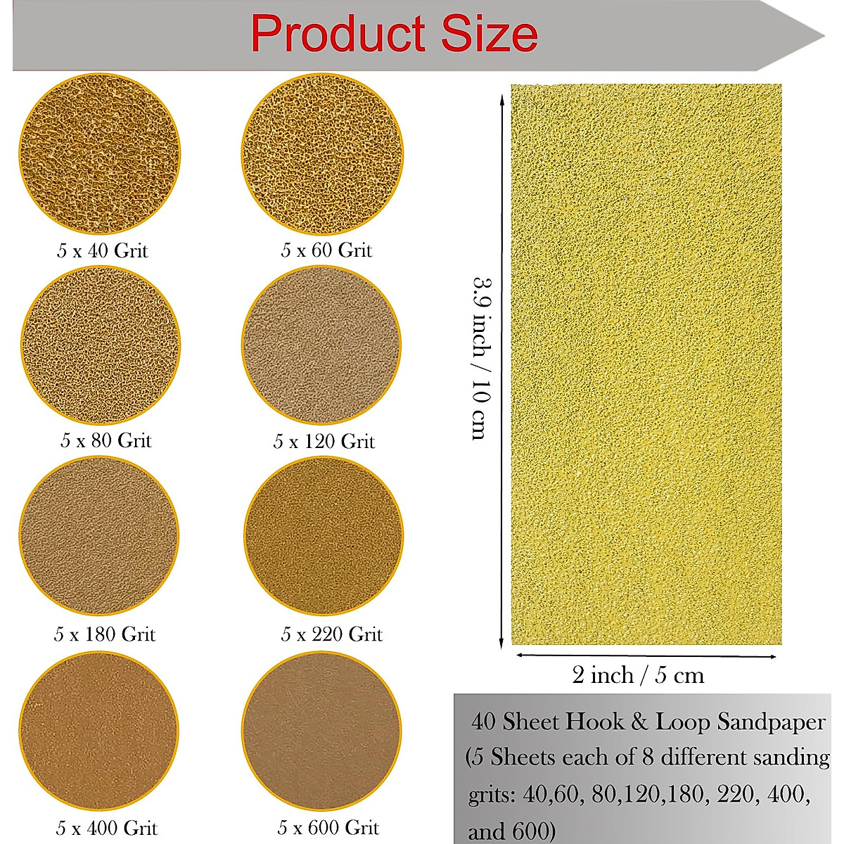 16-Piece Contoured Profile 4" Hand Sanding Block Set with 40 Sheet Hook & Loop Sandpaper Kit - Interchangeable Assorted Convex & Concave Shapes for Woodworking Furniture, Auto Paint and Crafts