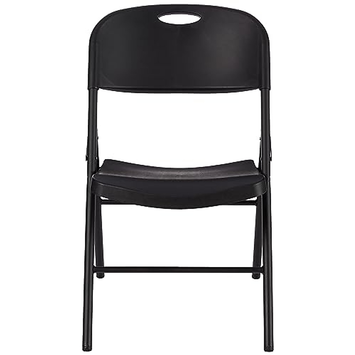 Amazon Basics Folding Plastic Chair with 350-Pound Capacity - Black, 6-Pack
