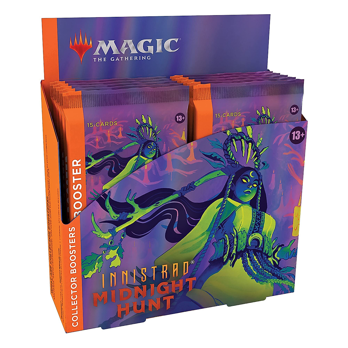 Magic: The Gathering Innistrad: Midnight Hunt Collector Booster Box | 12 Packs (180 Magic Cards)