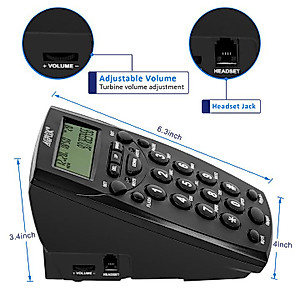 AGPTEK® Call Center Dialpad Headset Telephone with Tone Dial Key Pad & REDIAL