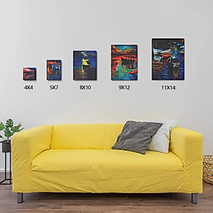 GOTIDEAL Canvases for Painting, 18 Pack Canvas Boards Multipack 4x4", 5x7", 8x10", 9x12",11x14",Primed White Blank Artist Canvas Panels Variety Pack for Acrylic Paint, Oil Paint, Watercolor, Gouache