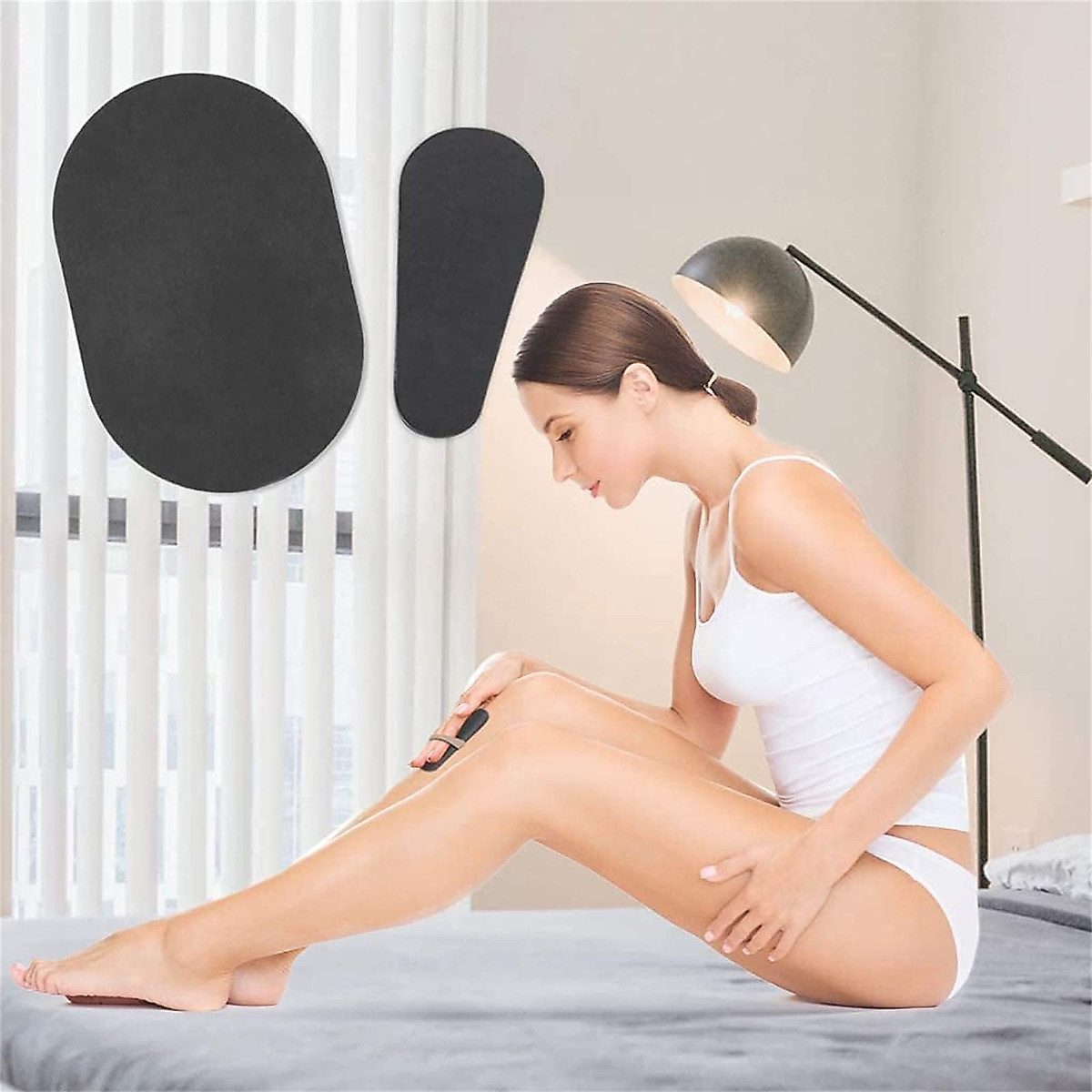 Set 80pcs Hair Removal Exfoliating Pads Smooth Legs Skin Arm Face Hair Remover Away