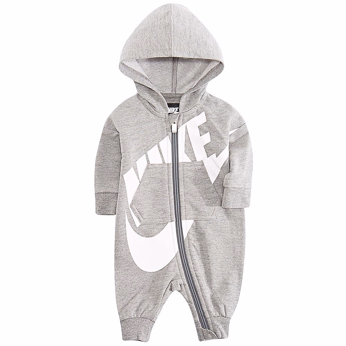 Nike Baby Hooded Coverall, Dark Grey Heather, 9 Months