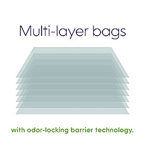 Litter Genie Refill Bags (12-Pack) | Multi-Layers of Odor-Barrier Technology | 1 Square Refill Cartridge Lasts Up to 2 Months Per Cat