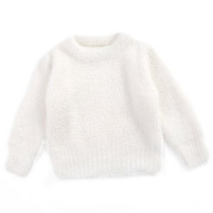 Curipeer Baby Sweater Solid Thick Basis Pullover Sweater Turtleneck Longsleeve Fall Clothes for Baby Girl and Boy White 18-24 Months