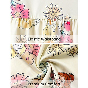 Disney Princess Belle Baby Girl Dress Fall Casual Ruffle Long-Sleeve Baby Clothes A Line Floral Character Print Dresses Yellow 3-6 Months