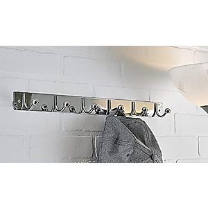 Richelieu Hardware 16943 Utility Hook Rack 19-5/8 in (500 mm), Chrome