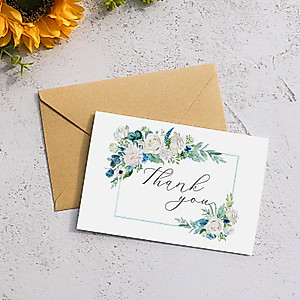 BYBOUS 25 Pack Funeral Thank You Cards with Envelopes Matching Stickers Messages Inside 4×6 in, Watercolor Rose Cross Bereavement Sympathy Thank You Cards for Funeral Family Friends Loved Ones