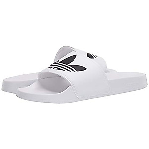 adidas Originals Men's Adilette Lite Slide, White/Core Black/White, 11