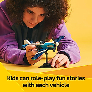 LEGO Creator 3 in 1 Aircraft Race Plane Toy - Building Toy with 3 Building Options, Airplane, Fighter Jet, or Helicopter - Gift Idea for Kids, Boys and Girls, Ages 7+ - 31160