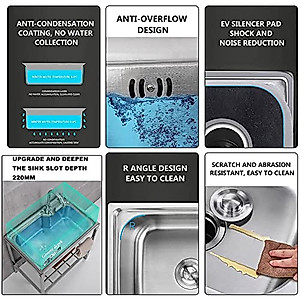 Stainless Steel Utility Sink Free Standing Single Bowl Commercial Restaurant Kitchen Sink w/ Storage Shelve Laundry tub for Indoor Outdoor Garage Backyard 27.9x18.5in 1