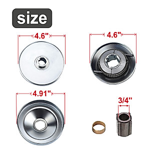 BATONECO 30 Series Go Kart Torque Converter Driver Clutch Replacement for Comet Manco 3/4" Bore Max Torque/Go Kart 219552,5957