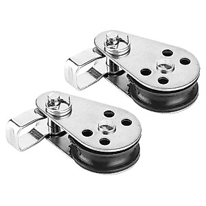 Marine Pulleys Stainless Steel Pulley Blocks Rope Runner Kayak Anchor Trolley Kit for Marine Boat Kayak Canoe Accessories for 2mm to 8mm Rope