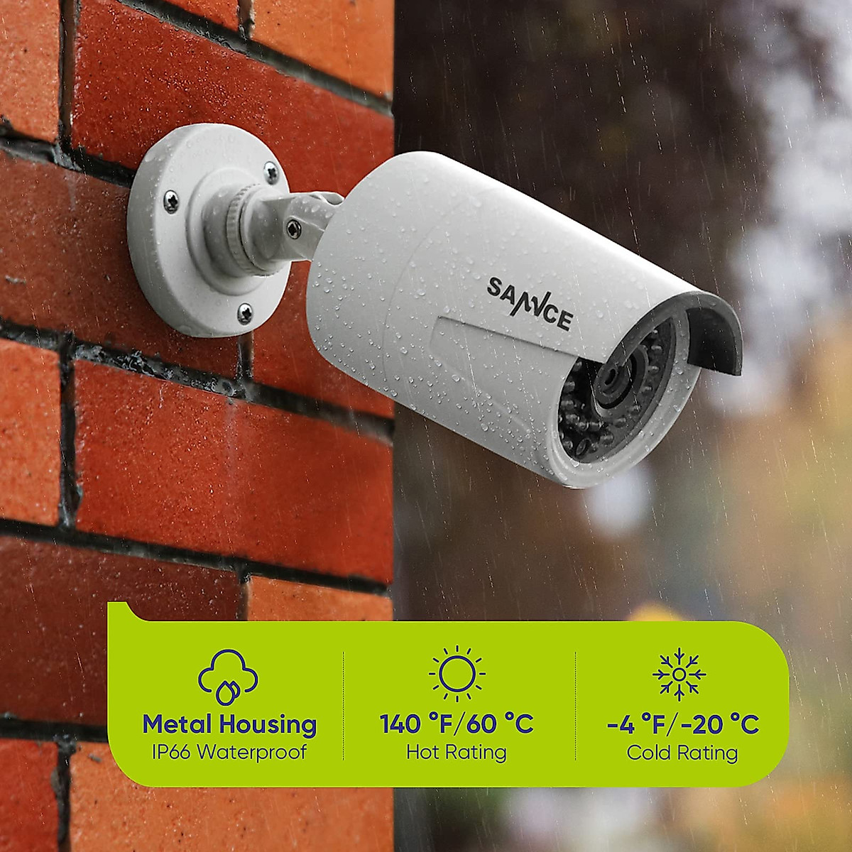 SANNCE 8CH 4K PoE Home Security Camera System, 4pcs Wired 3MP Outdoor PoE Cameras, 3MP 8-Channel NVR Security System with 1TB HDD for 24/7 Recording, Smart Playback, Instant Email Alert with Images