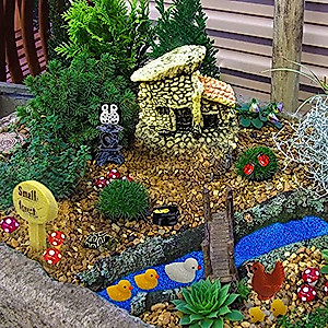 Fairy Garden Accessories, Fairy Garden Kit, 49 Pieces Miniatures for Fairy Garden Animals Kit,Miniature Figurines ,Micro Landscape Ornaments Kit,Garden DIY Kit for Outdoor Home Garden Decoration1