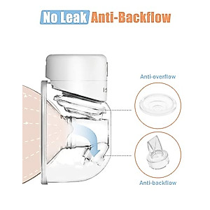 Wearable Breast Pump, 2 Pcs HAUTURE Electric Breast Pump, Hands Free & Low Noise Portable Breast Pump with 3 Modes, 9 Levels, Memory Function - 27 mm Flange & 24 mm Inserts