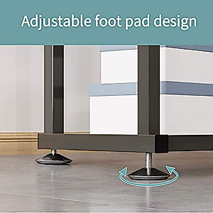 UDEAR Metal Garment Rack,Freestanding,Open Wardrobe Closet Storage Organizer,Large Armoire with 6 Shelves,2 Clothes Hanging Rack Stand for Clothes,Shoes, Bags,in Entryway,Room,Black