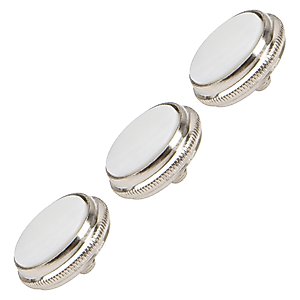 3Pcs Yootones Trumpet Valve Finger Buttons Musical Instruments Accessories Compatible with Trumpet Finger Button Musical Instruments Replacement Parts (White)