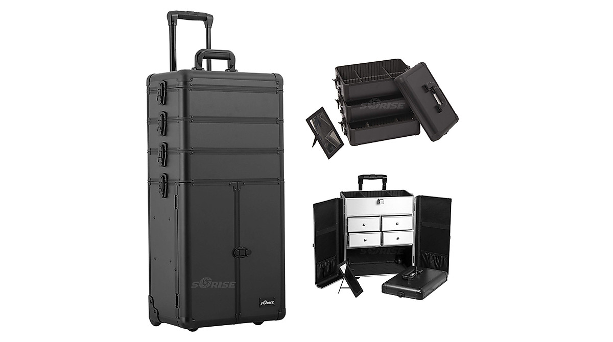Durable Rolling Travel Case for Tattoo & Cosmetic Supplies
