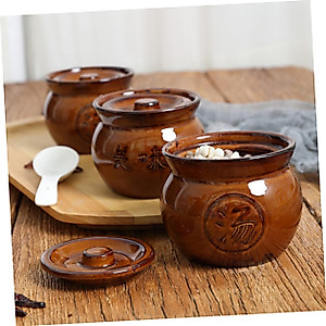 2pcs Soup Cup Household Soup Pot Ceramic Soup Pot Home Soup Pot Soup Pot with Lid Stewing Crock Soup Stew Pot Ceramic Stockpot Cooking Pot Soup Ceramic Pot Soup Maker Stock Pot