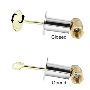 MCAMPAS Replacement Parts Gas Valve Key for Gas Fire Pits and Fireplaces, Polished Brass Replacement Gas Key Fits 1/4" Turn Ball Valve 3” Long of 2 Pack