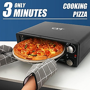 CTT 2 in 1 Baker Pizza Oven Countertop Toaster Multi-Functional,Instant Pizza Cooking With Removable Pizza Door, Flip Up & Away for Space Saving, High Capacity,1200 W, 4-Slice