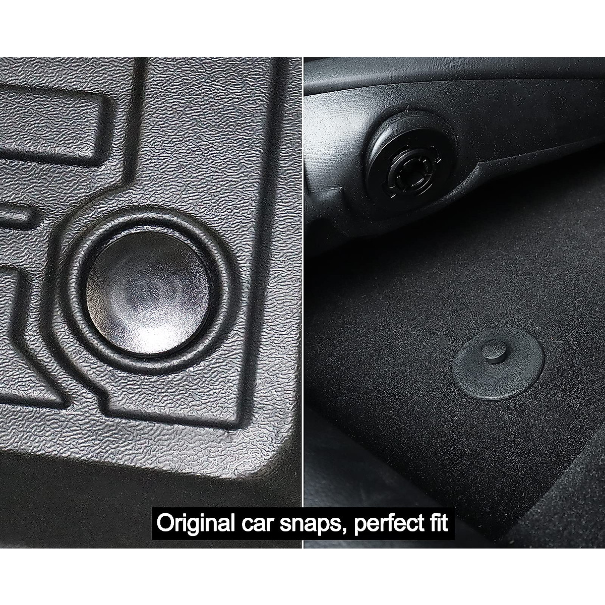 Car Floor Mats 2 Rows and Cargo Liner Set Black Compatible for 2020 2021 2022 2023 2024 Ford Escape All-Weather Rubber Mat Protection Black