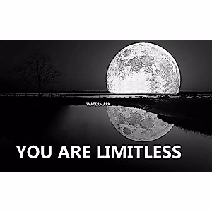 13x19 OFFICE WORK HOME SUCCESS MOTIVATION YOU ARE LIMITLESS MOON PHOTO