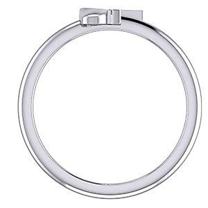 US Jewels Ladies 925 Sterling Silver Methodist Cross Ring, Size 5