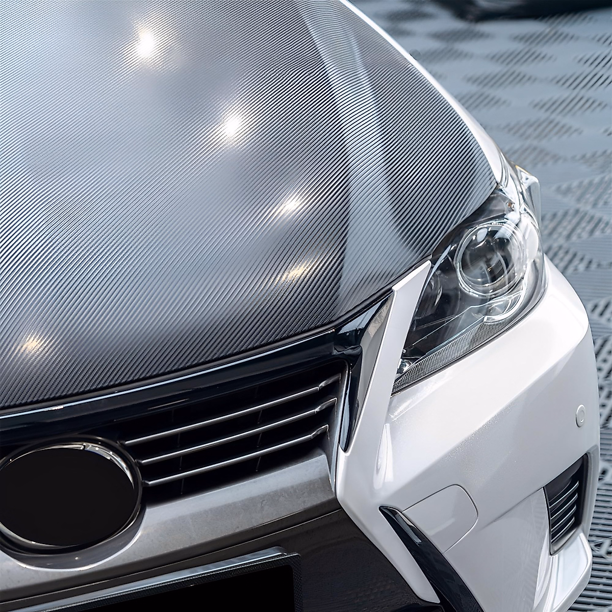 Lypumso 3D Black Carbon Fiber Vinyl Wrap with Tool Kits, Air Release Technology Car Wrap Vinyl Roll, Self Adhesive Wrap Stickers Waterproof Film Auto Exterior Interior Decoration 1ft x 13ft