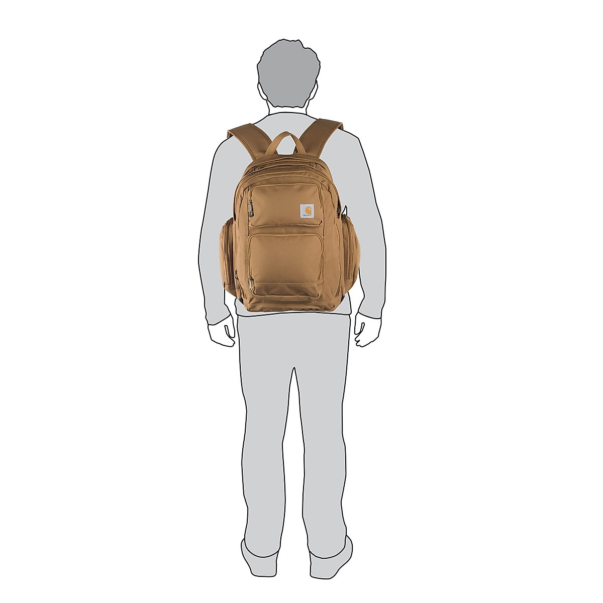 Carhartt 35L Triple-Compartment Backpack Carhartt Brown