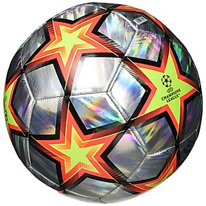 adidas unisex-adult Finale 21 Training Hologram Foil Soccer Ball Multicolor/Solar Red/Solar Yellow/Black 5