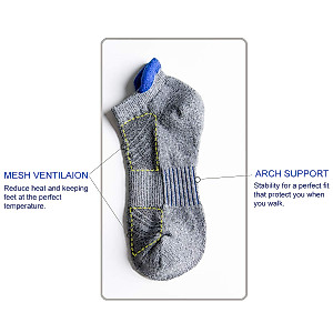 HaloYIYI Mens Ankle Athletic Moisture Wicking Cushion Low Cut Tab Socks,4 Pairs (Coffee, L)