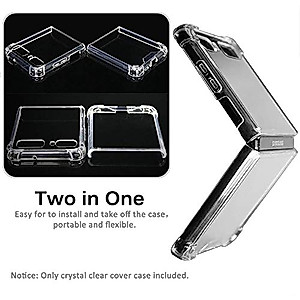 Clear Case for Galaxy Z Flip,Z Flip 5G Case,Ultra Thin Crystal Soft TPU Rubber Scratch Resistant Anti-Slip Phone Case for Samsung Galaxy Z Flip/Z Flip 5G (Clear)