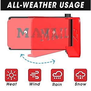 Professional Mailbox Flag Galvanized Steel Universal Outgoing Matte Mailbox Replacement Flag Kit Upgraded Sinking-Fixed Design for All Other Surface Rust Resistant Mailbox Flag Easy Assembly