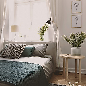 Brightech Avery Floor Lamp, Dimmable Standing Lamp with Sturdy Base for Bedroom Reading, Modern LED Lamp for Living Rooms, Tall Tree Lamp for Offices, Great Living Room Decor - Brass